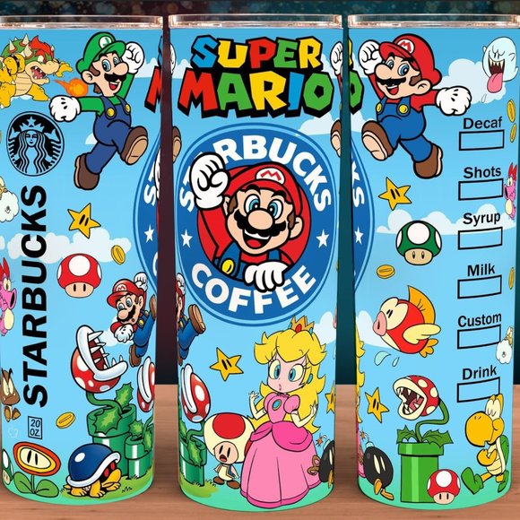 Handmade | Dining | Super Mario Bros Starbucks Coffee Gaming Cup Mug ...